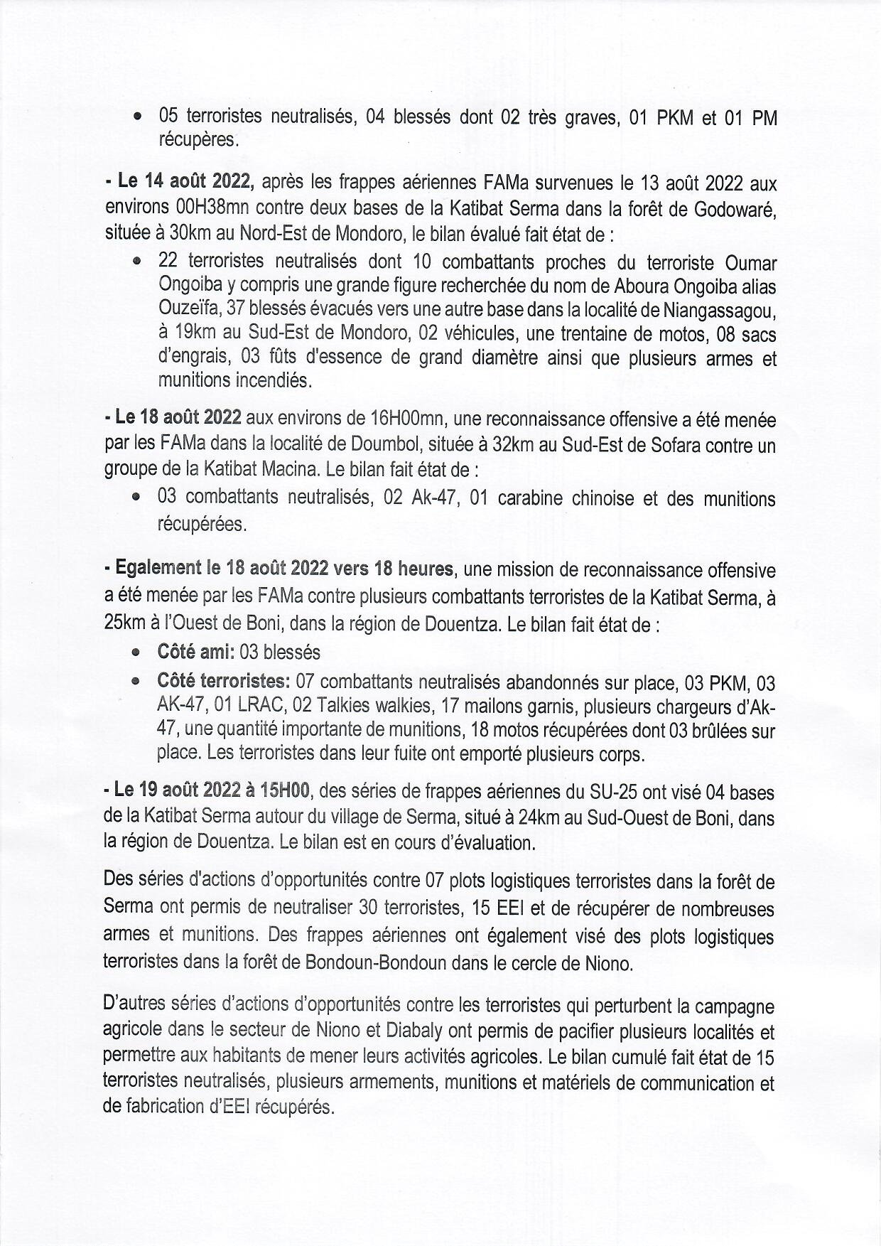 maliweb.net - Mali: Les FAMas neutralisent une centaine de terroristes ...